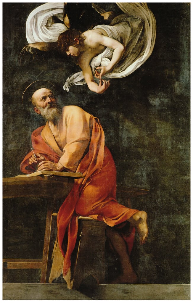 A theological question: Caravaggio's "Saint Matthew and the Angel"